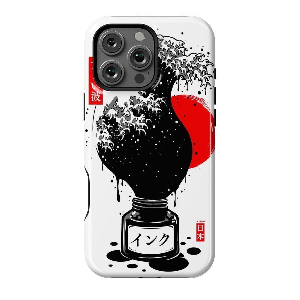 Classic Japanese Ink Great Wave Art Heavy-Duty Protective Case for ...