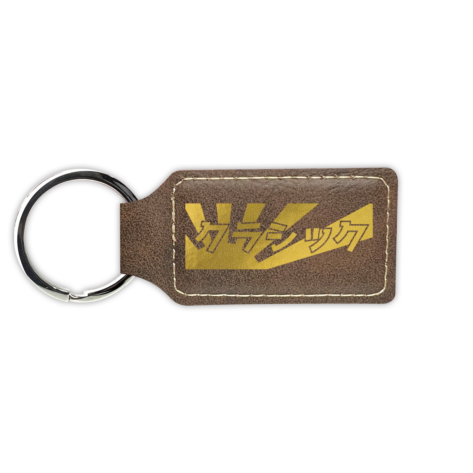 Classic Japanese Keychain Leatherette Rectangle - Laser Engraved - Many ...