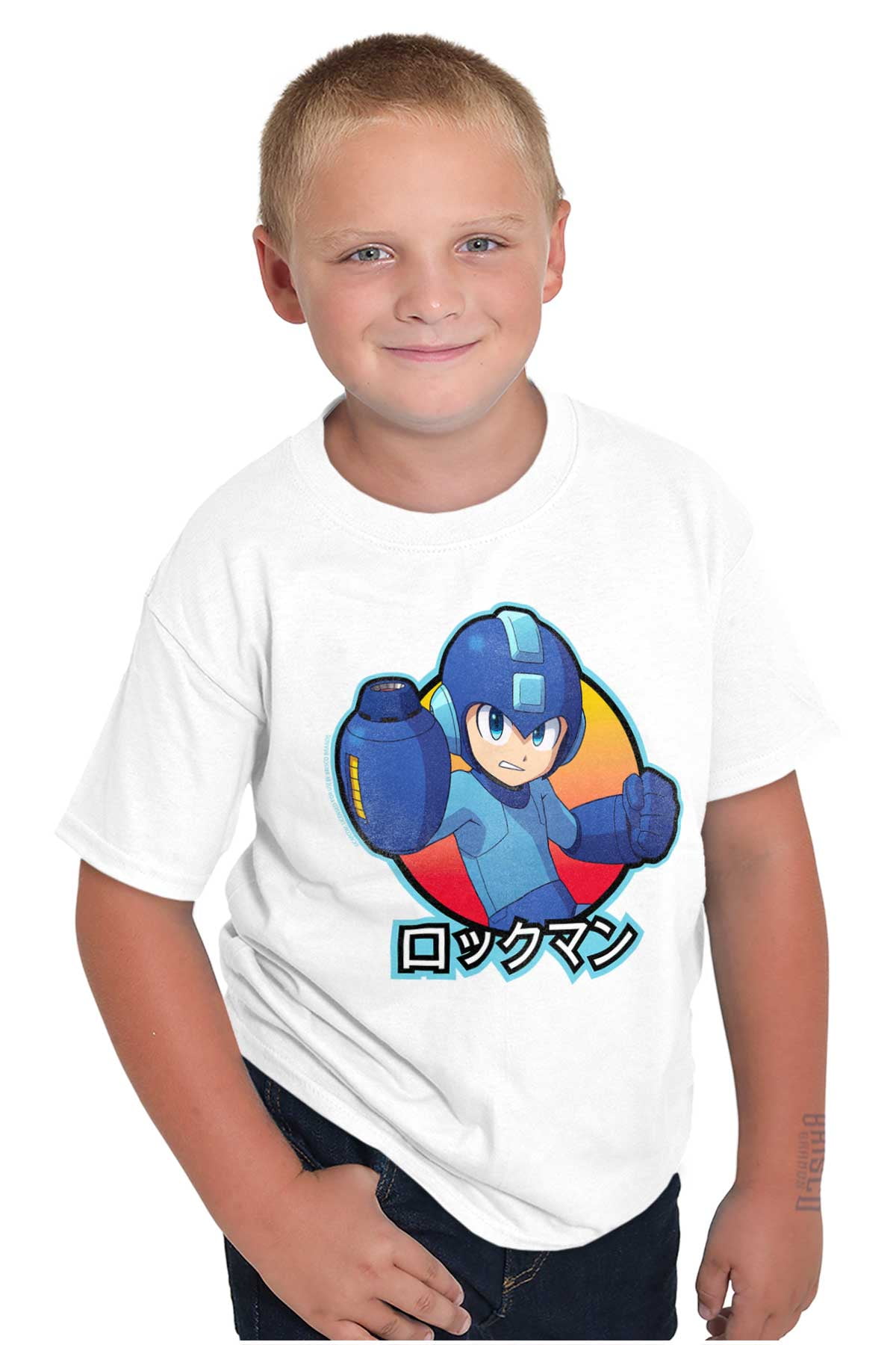Classic Japanese Video Game Mega Man Crewneck T Shirts Boy Girl Teen ...