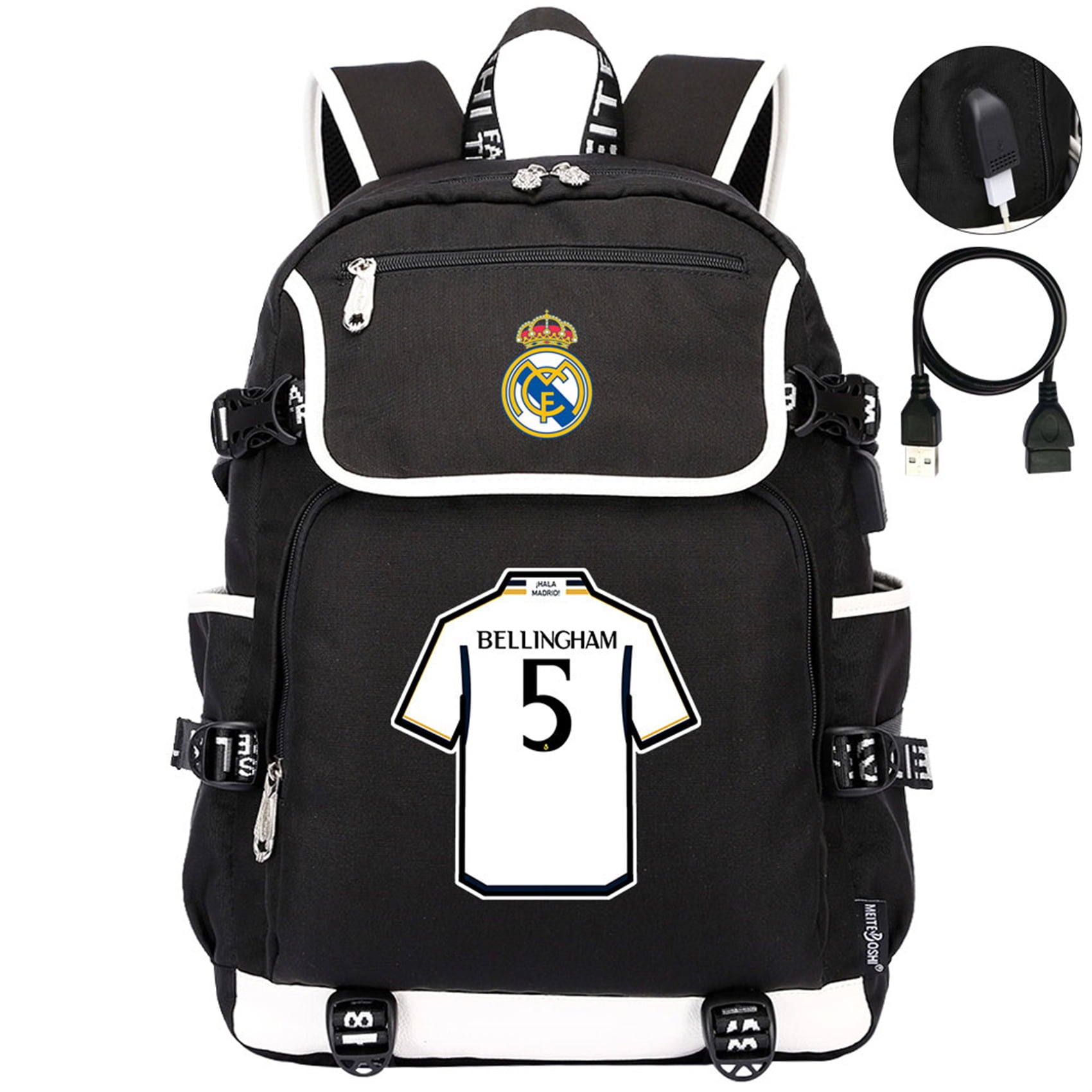 Classic Jude Bellingham Backpack Lightweight School Book Bag with USB ...