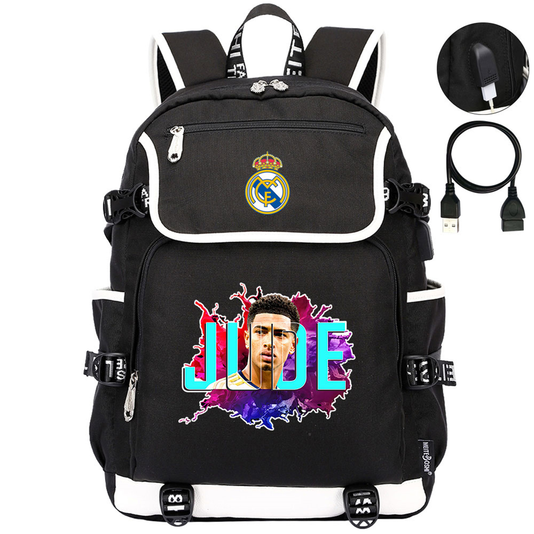 Classic Jude Bellingham Backpack Lightweight School Book Bag with USB ...