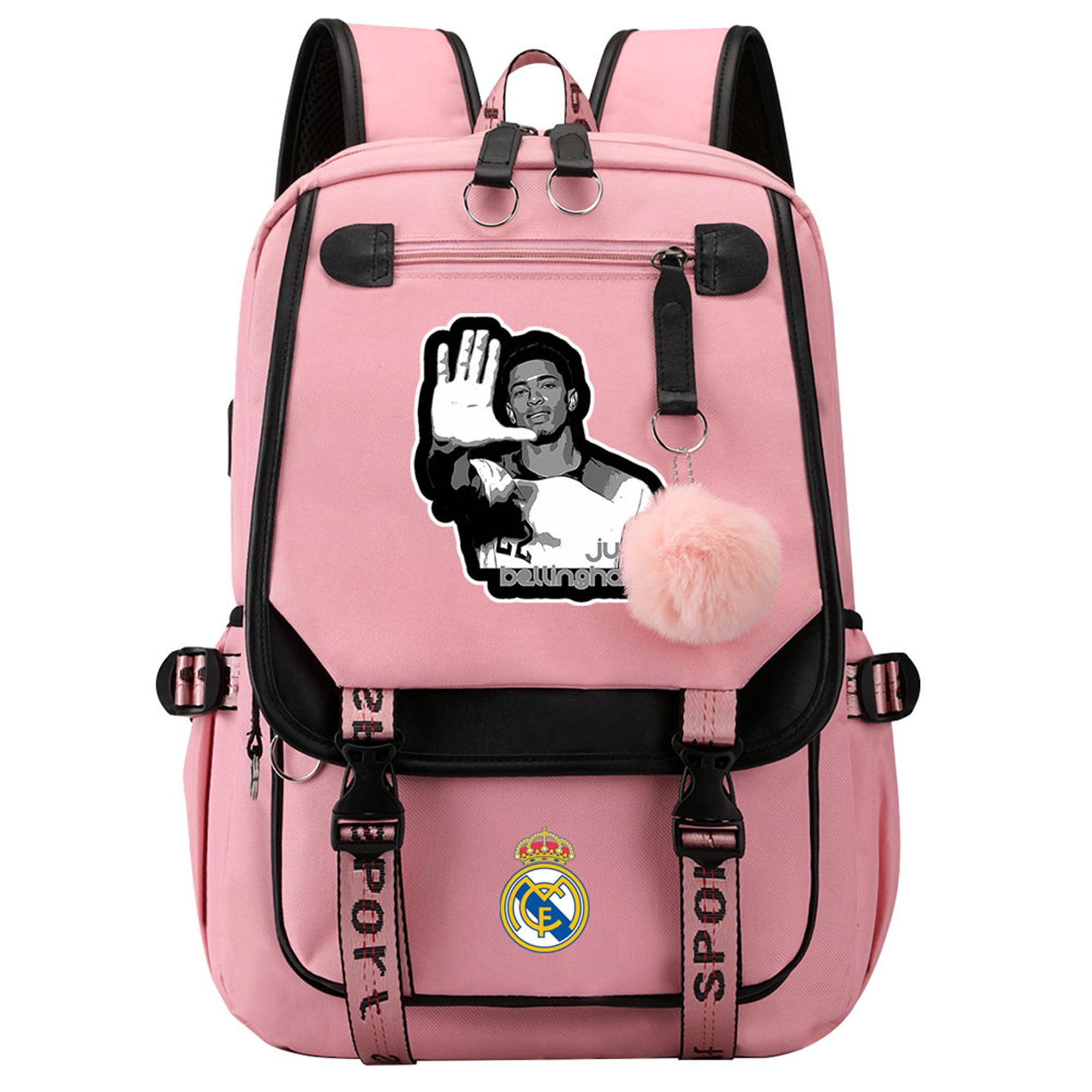 Classic Jude Bellingham Backpack with USB Charger Port Student Large ...