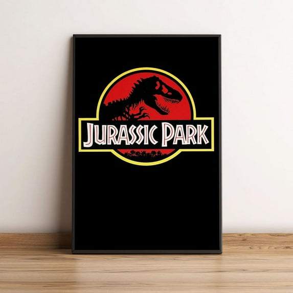 Classic Jurassic Park Movie Poster, Dinosaur T-Rex Sci-Fi Thriller Cult ...
