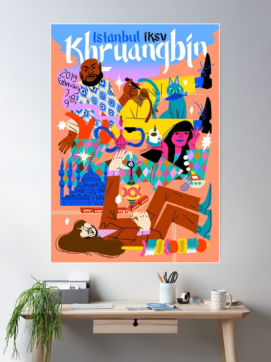 Classic Khruangbin Band Concert Poster Wall Art, Modern Wall Decor For ...