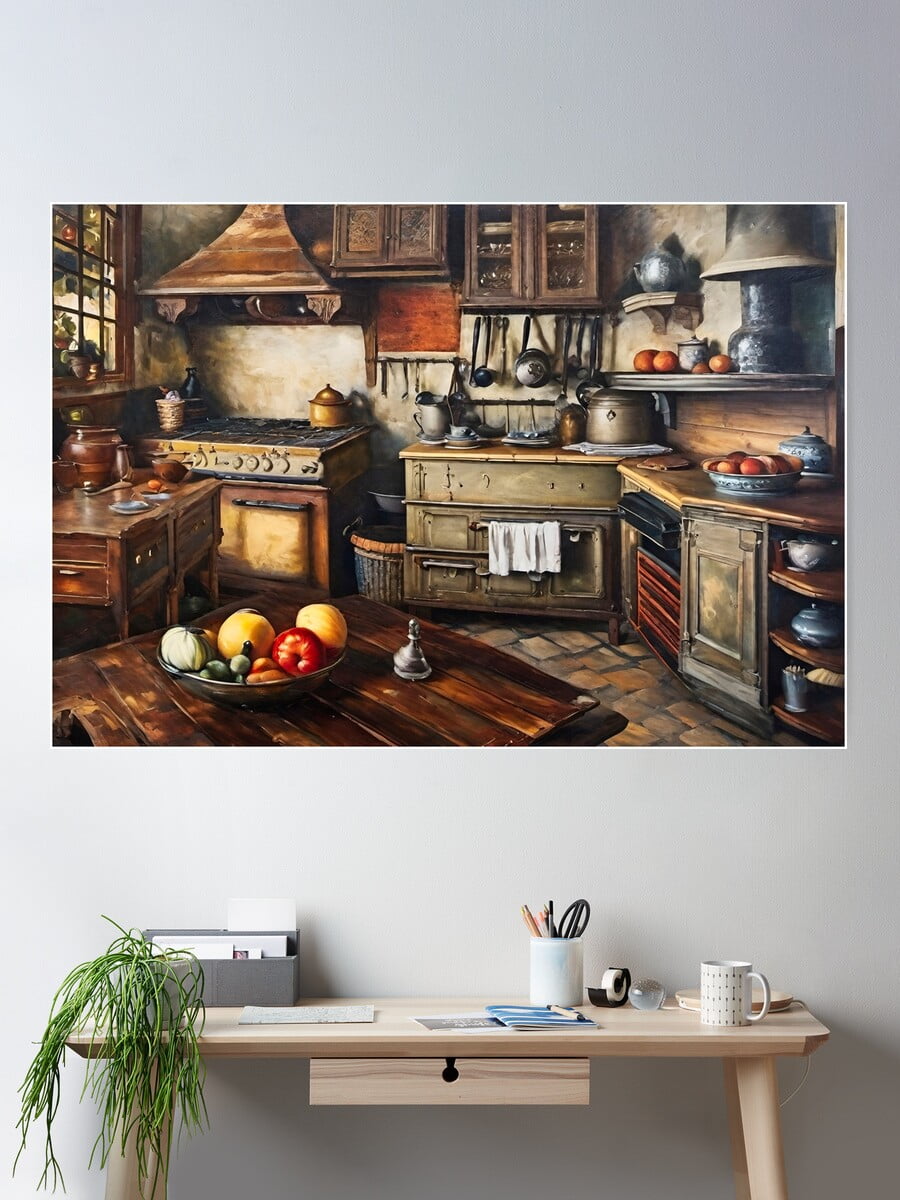 Classic Kitchen Poster Wall Art, Modern Wall Decor For Living Room ...
