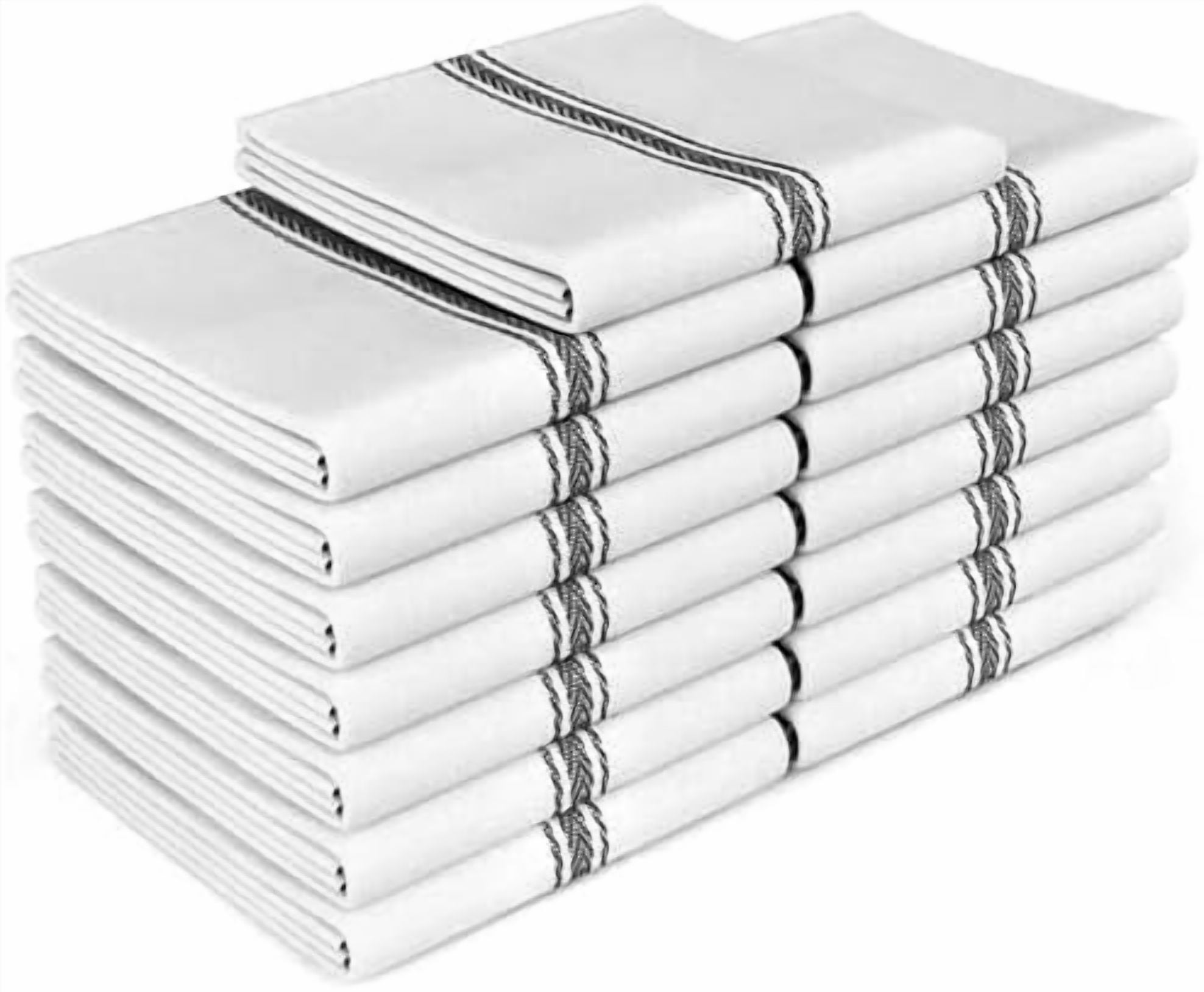 Classic Kitchen Towels - 15 Pack 100% Natural Cotton Towel Set ...