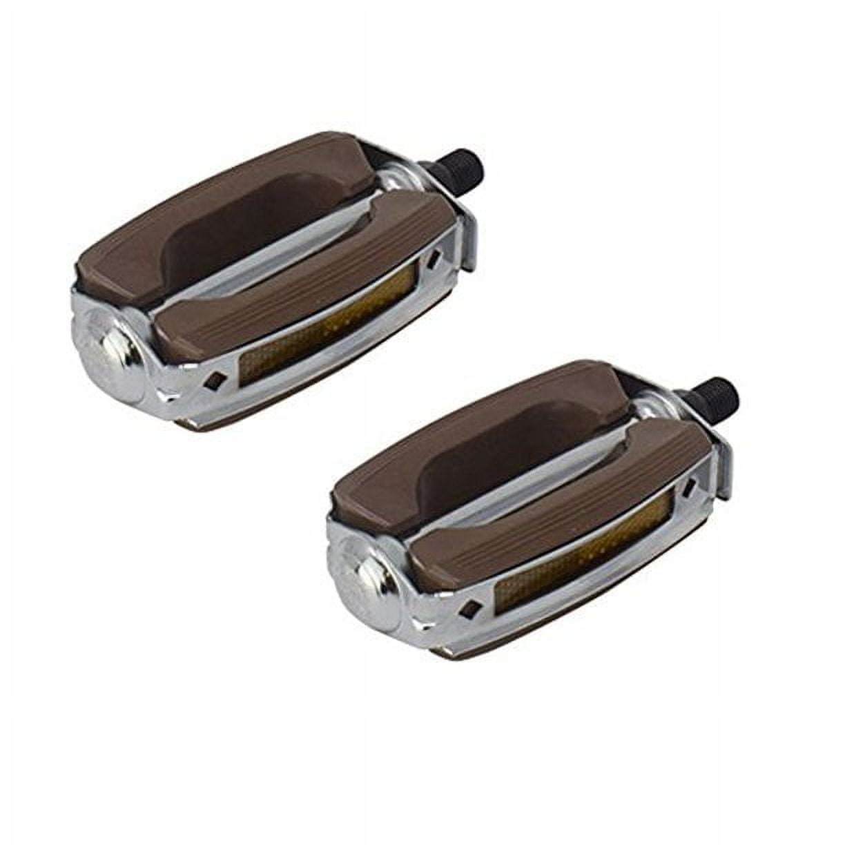 Classic Krate 1/2" Pedals Brown/Chrome - Walmart.com