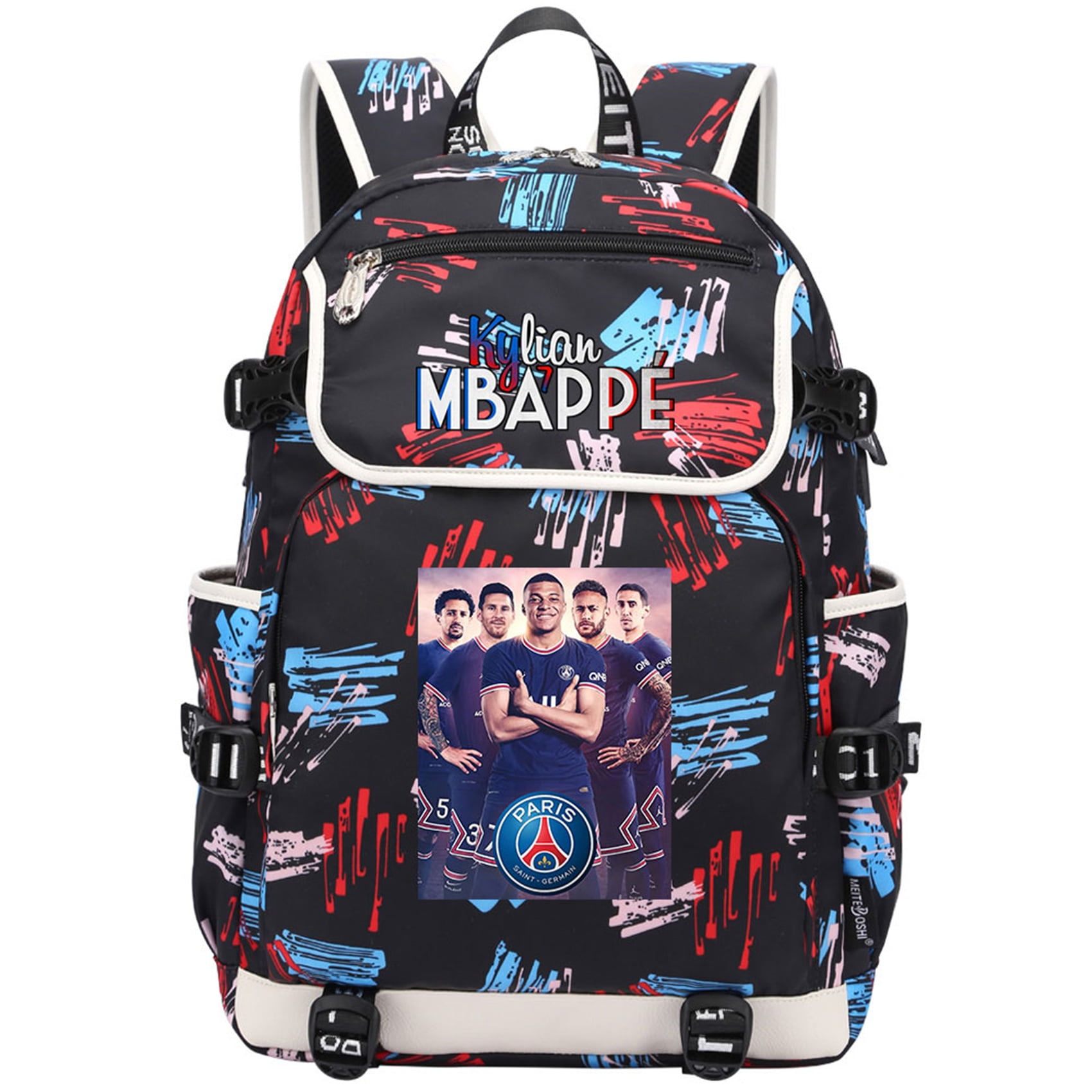Classic Kylian Mbappe Schoolbag with USB Charge Port Durable Sport ...