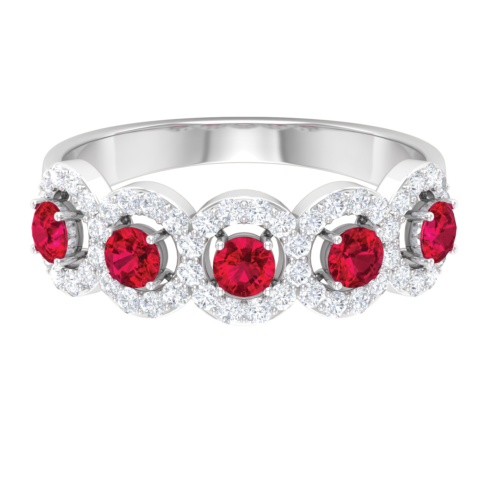 Created Ruby and Created Sapphire Sterling Silver Butterfly Ring ...