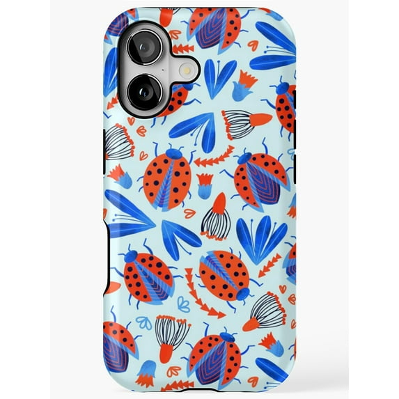 Classic Ladybird Botanical Garden Pattern For iPhone 11-17 Pro Max ...