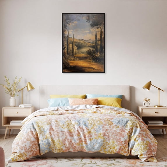 Classic Landscape Wall Art Poster European Countryside Serene Lake View ...