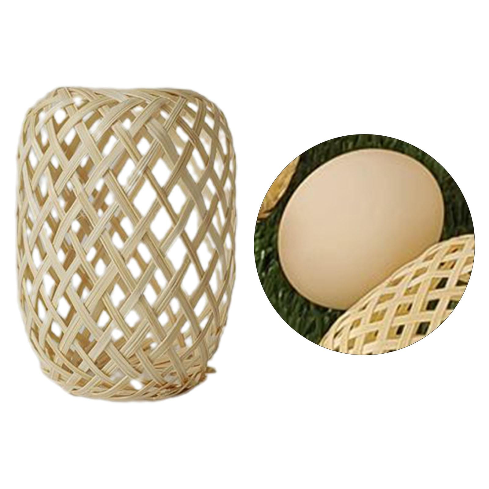 Classic Lantern Decor Pendant Light Cover DIY Supply Handwoven Bamboo ...