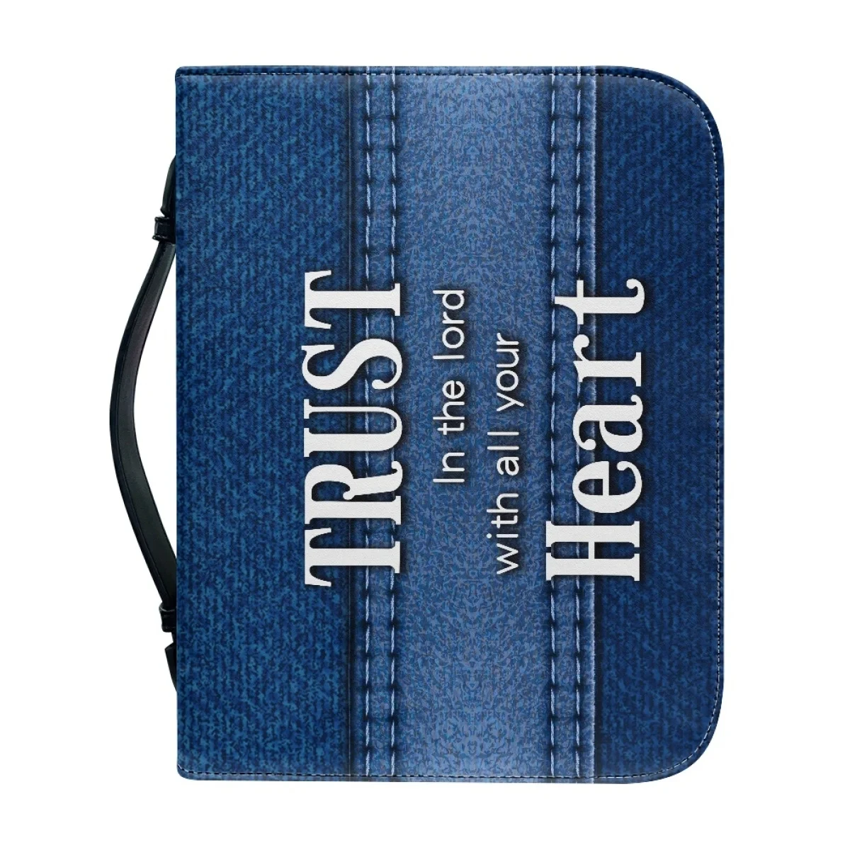 Classic Leather Bible Hymns Print for Women Zippered Handle Bible ...