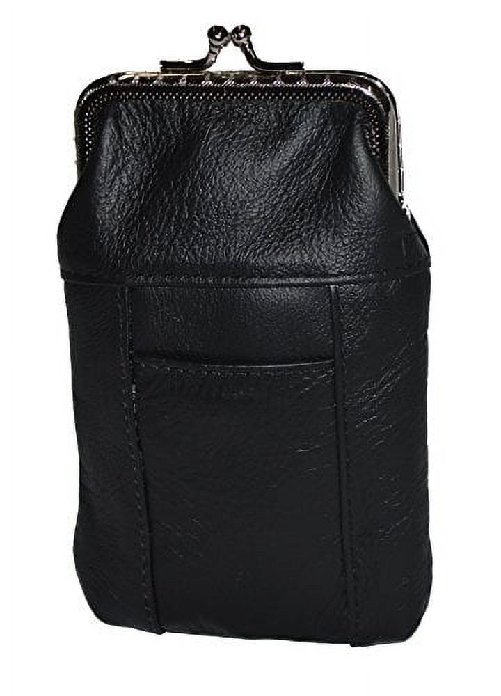 Classic Leather Cigarette Purse with Lighter Holder (Black) ( Kings and ...