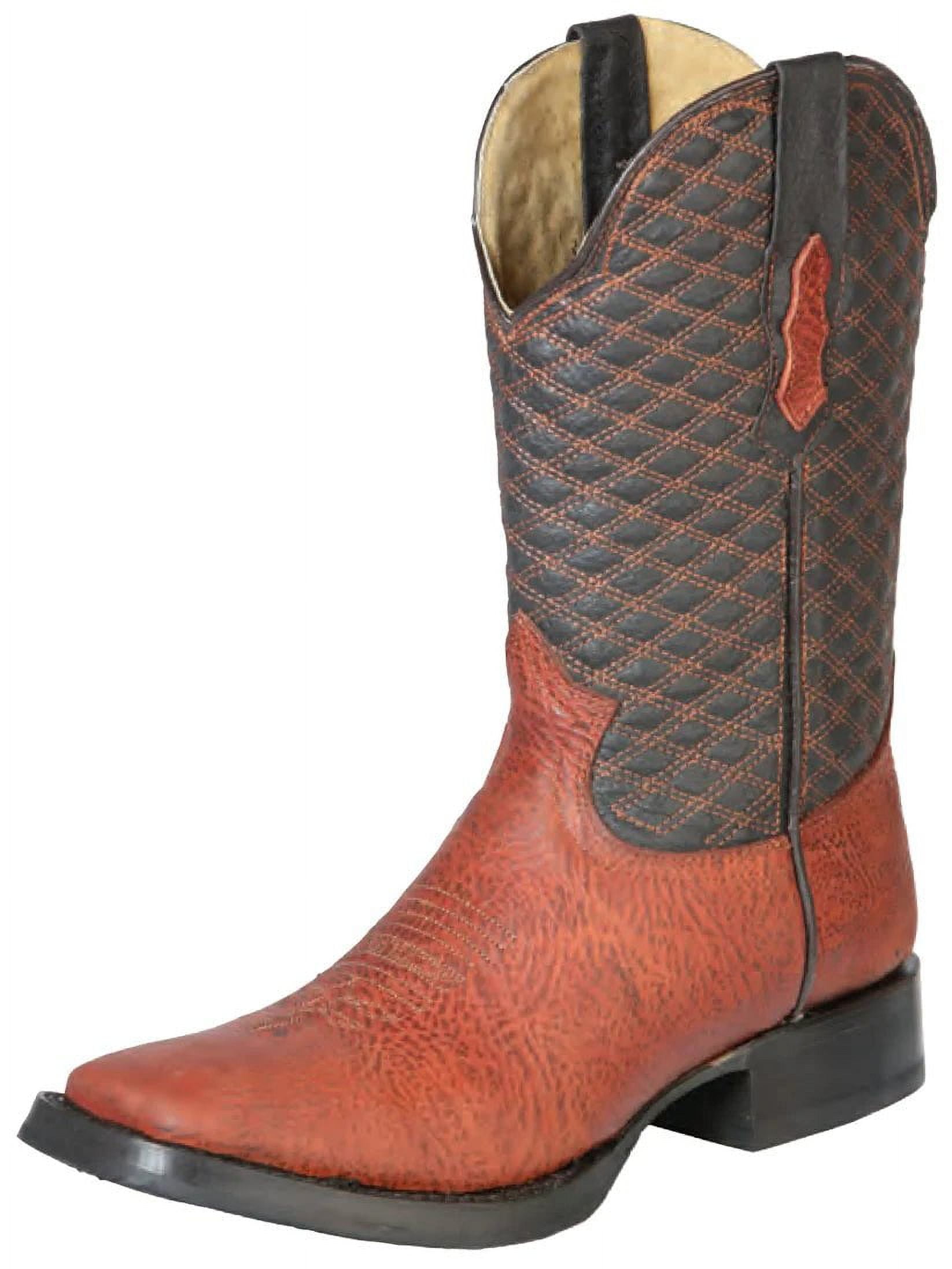 Men's Genuine Leather Shoulder Classic Western Cowboy Boots 'Buffalo ...