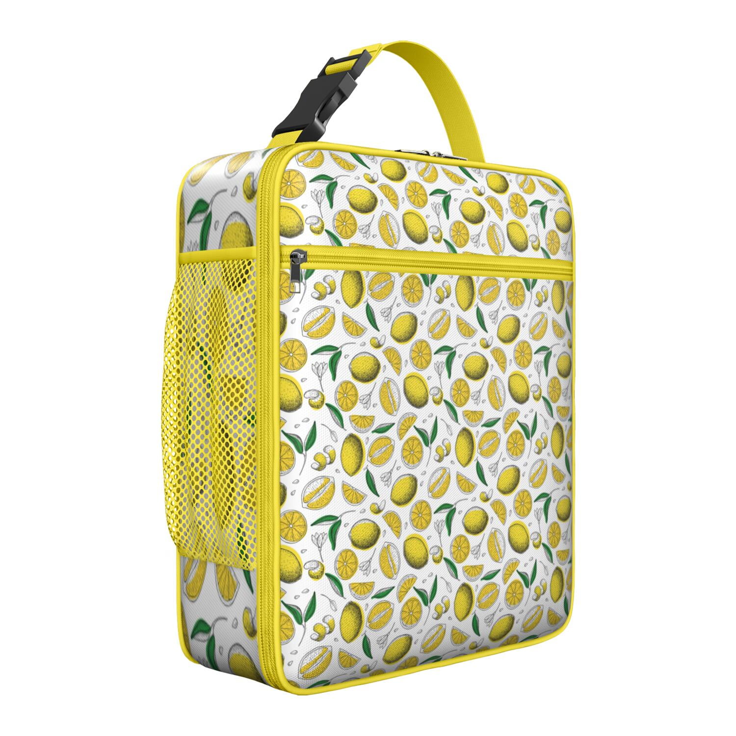 Classic Lemon Lunch Bag – Floral Pattern Yellow Fruit I Love Lemons ...