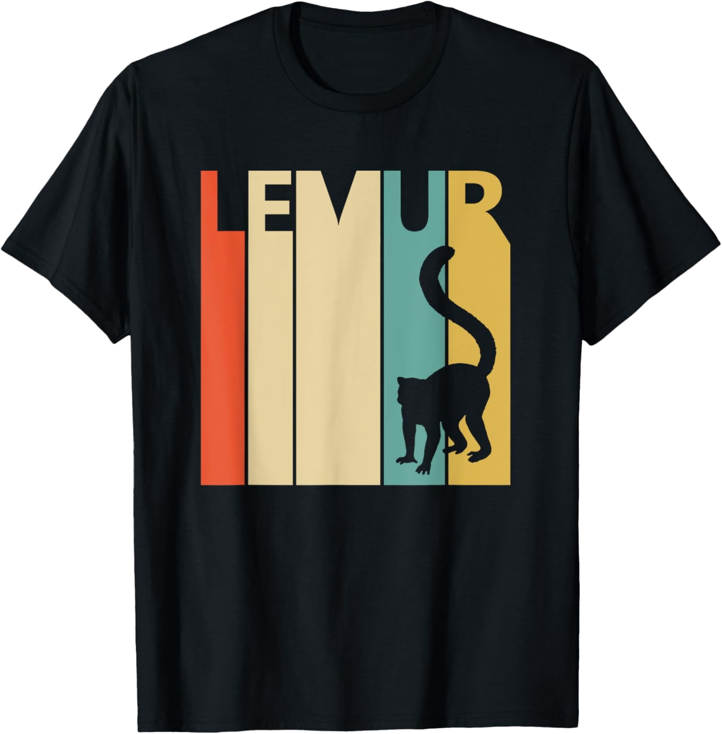 Classic Lemur Animal Minimalist Vintage T-Shirt - Walmart.com