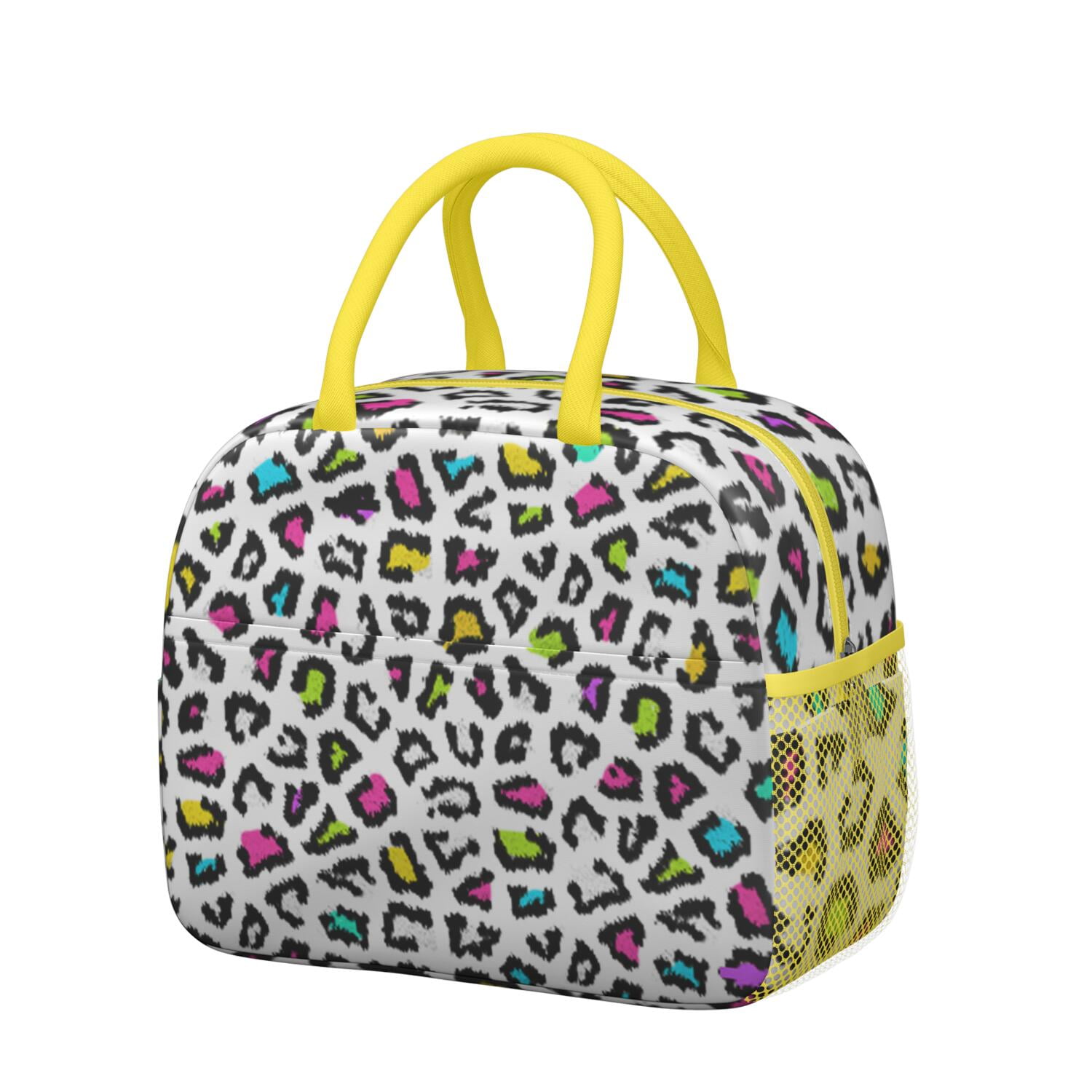 Classic Leopard Design Insulated Lunch Tote Reusable Thermal Cooler Bag ...