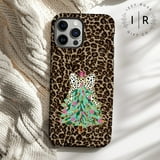Classic Leopard Print Christmas Tree Phone Case with iPhone 17 to 11 ...