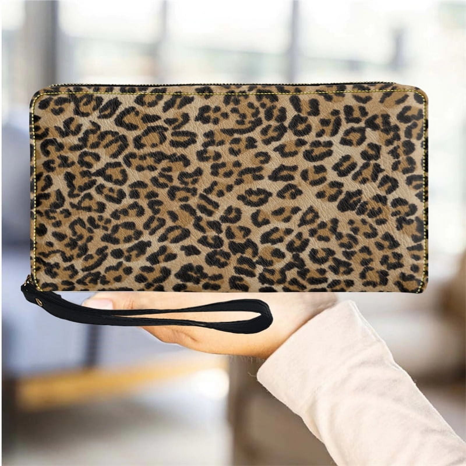 Classic Leopard Women Wallet Zipper Long Travel Girls Purse PU Leather ...