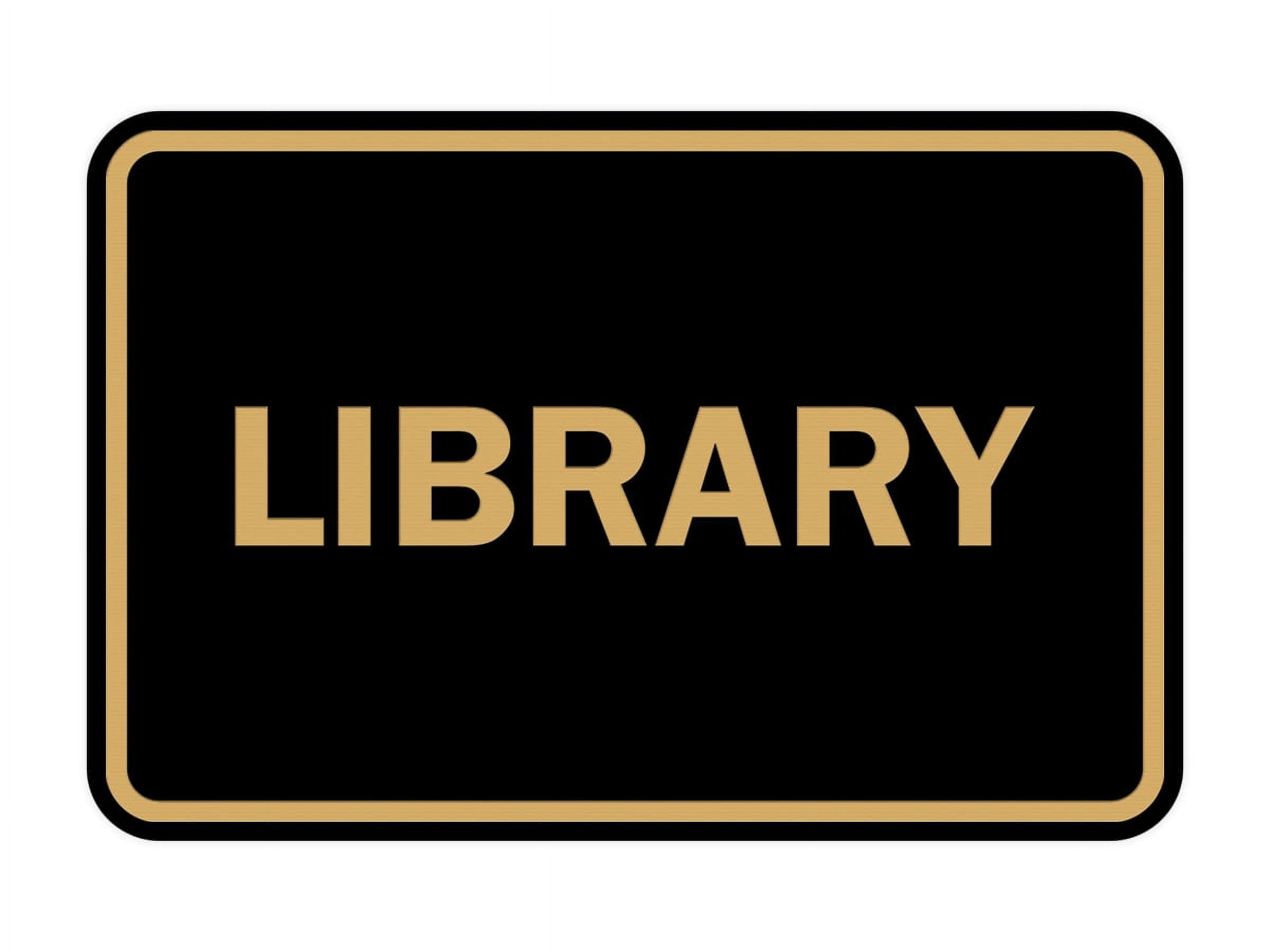 Classic Library Sign (Black Gold) - Large - Walmart.com