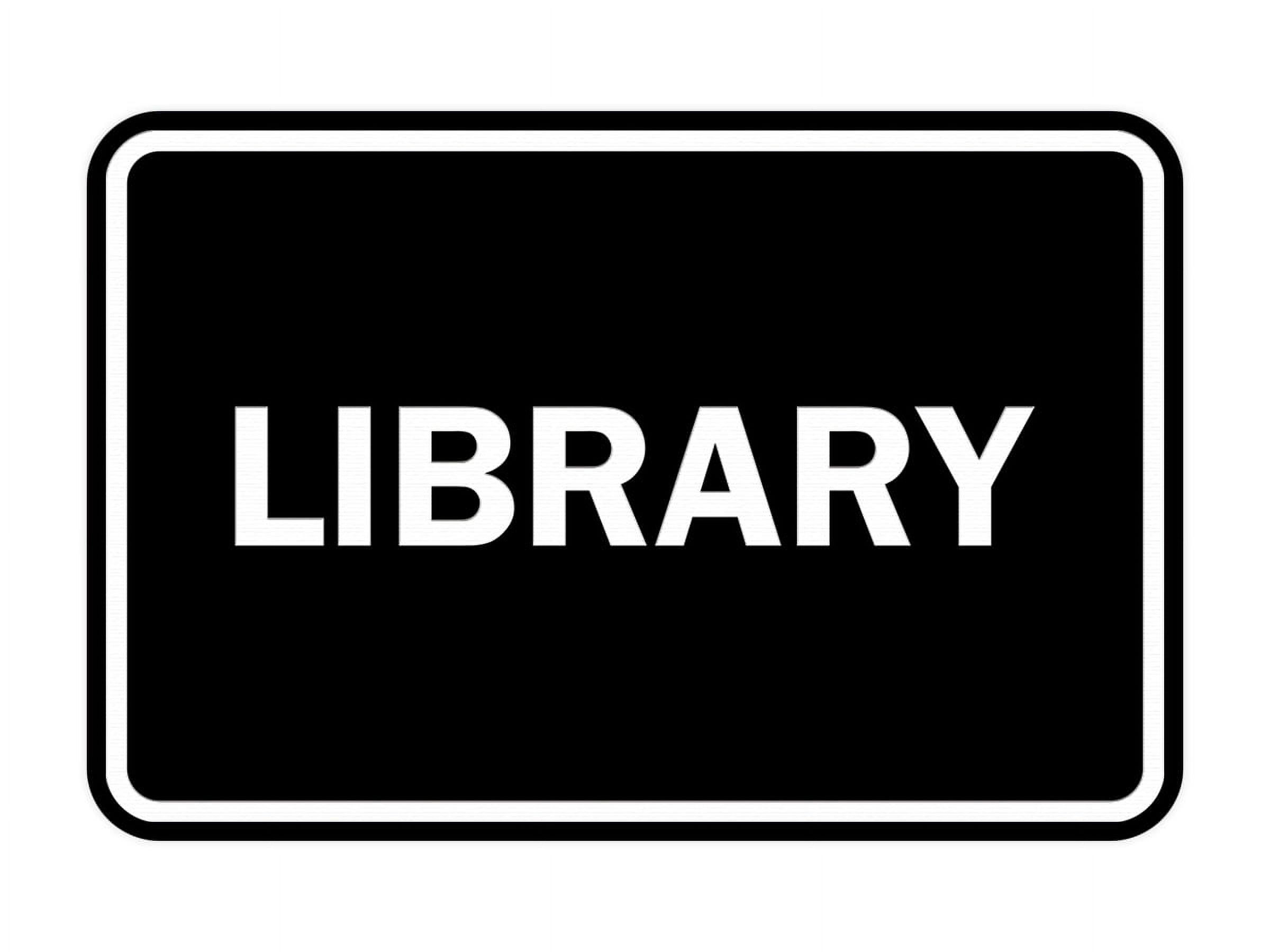 Classic Library Sign (Black) - Large - Walmart.com