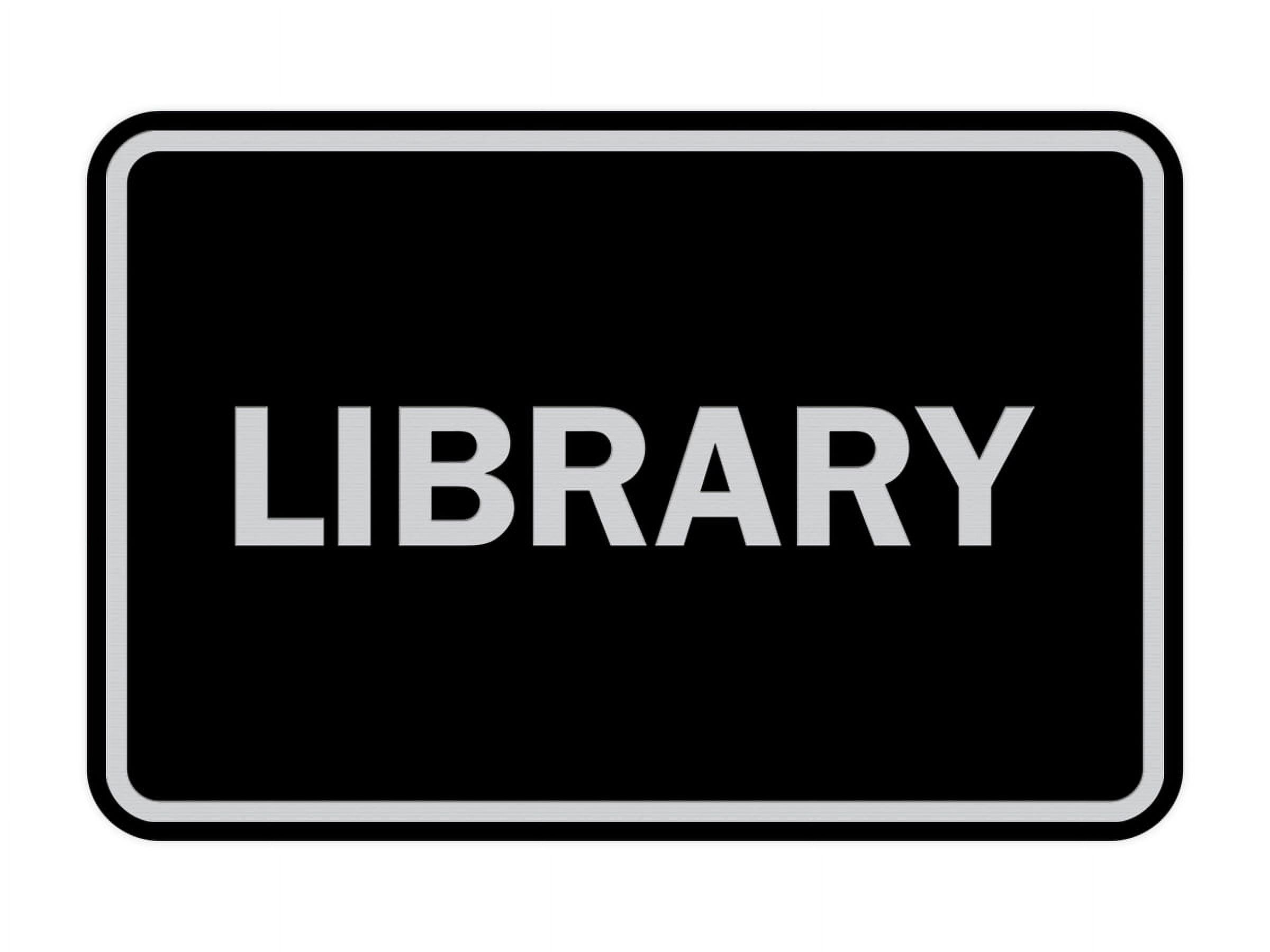 Classic Library Sign (Black / Silver) - Medium - Walmart.com