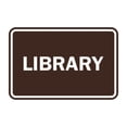 Classic Library Sign (Dark Brown) - Medium - Walmart.com