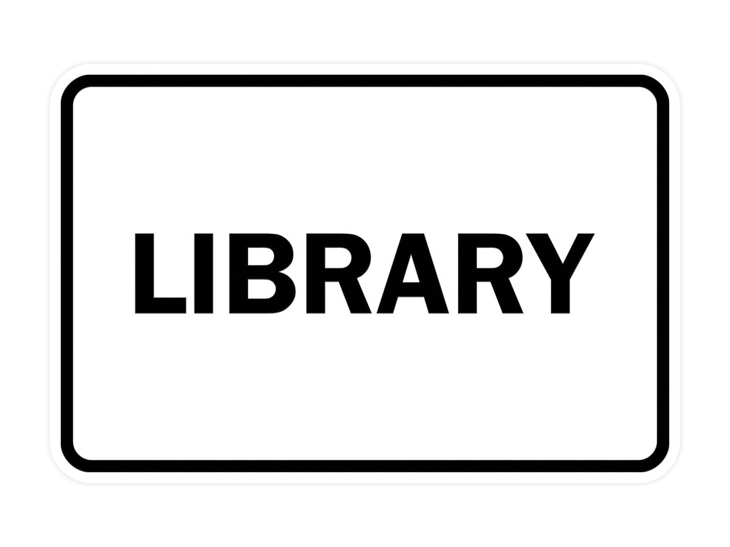 Classic Library Sign (White) - Small - Walmart.com