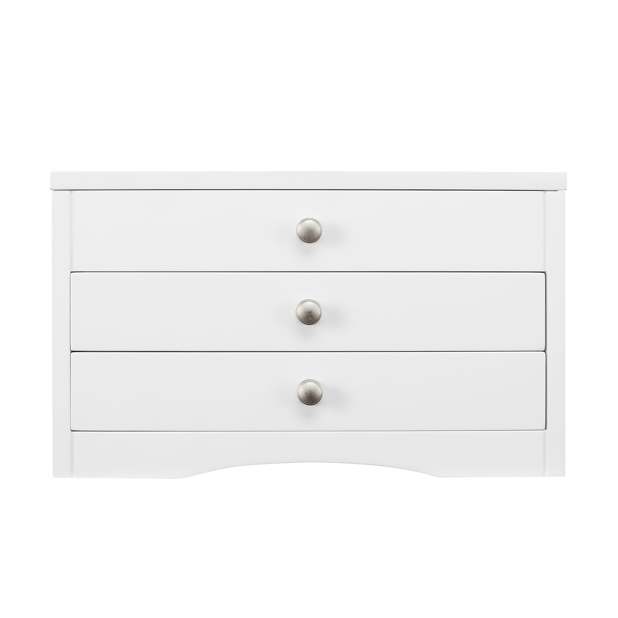 Classic Lift Top White Jewelry Box - Walmart.com