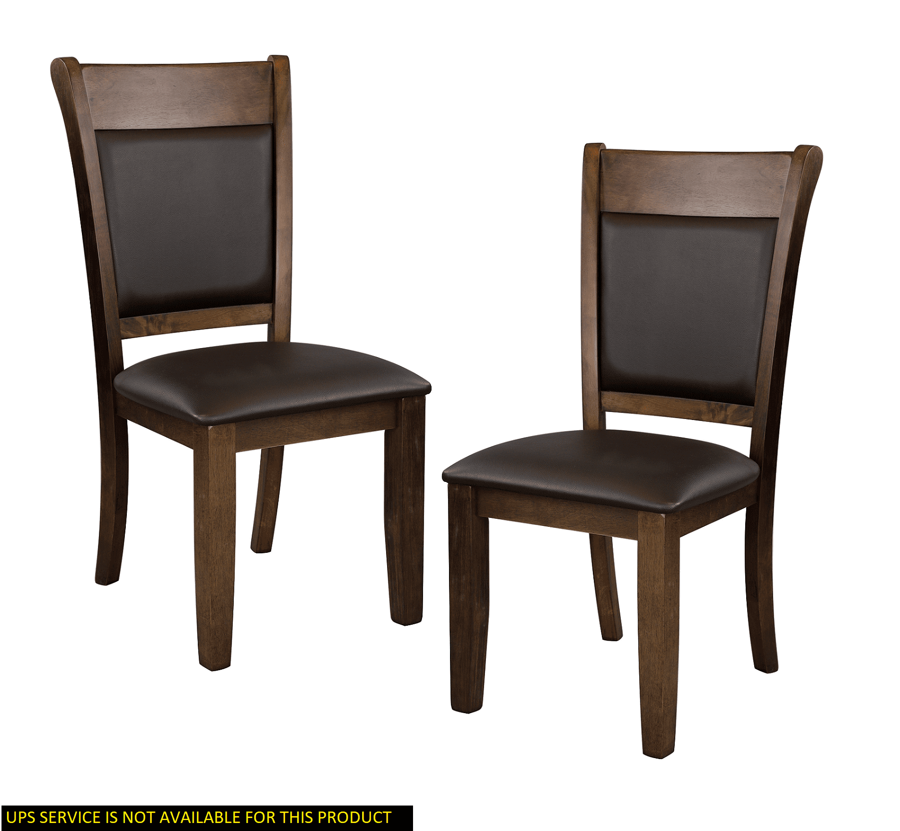Classic Light Rustic Brown Finish Wooden Side Chairs 2Pc Set ...