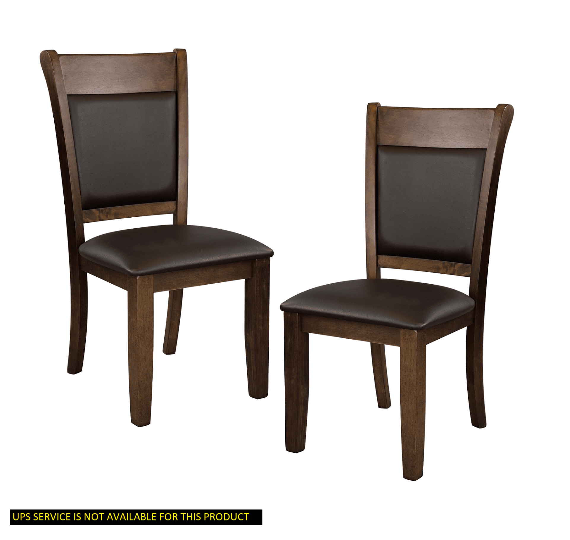 Classic Light Rustic Brown Finish Wooden Side Chairs 2pc Set ...