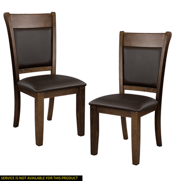 Baxton Studio Arvid 2-Piece Dining Set, Mid-Century, Dark Brown Faux ...