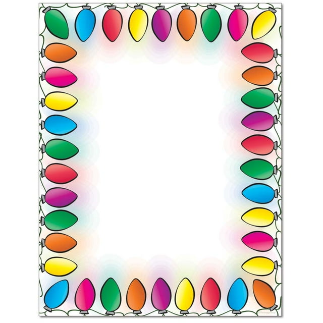Classic Lights Christmas Letterhead Laser & Inkjet Printer Paper, 100 ...