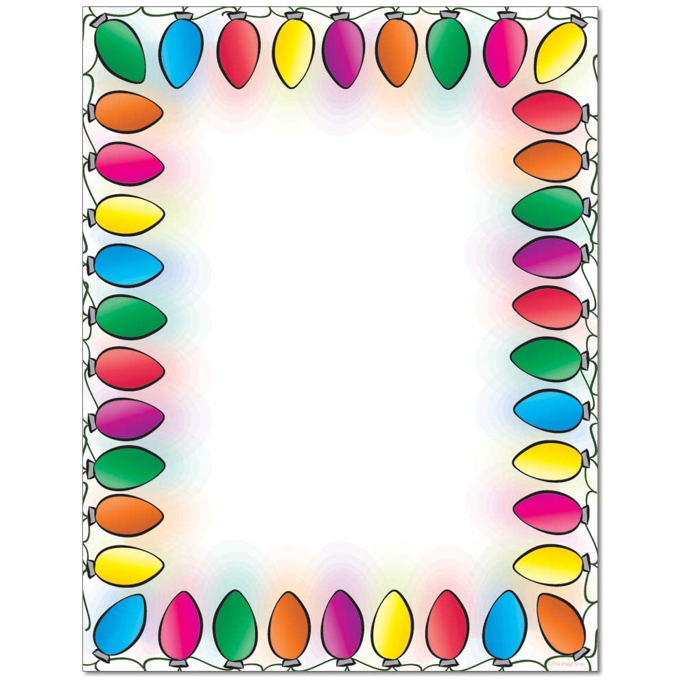 Classic Lights Christmas Holiday Letterhead Laser & Inkjet Printer ...