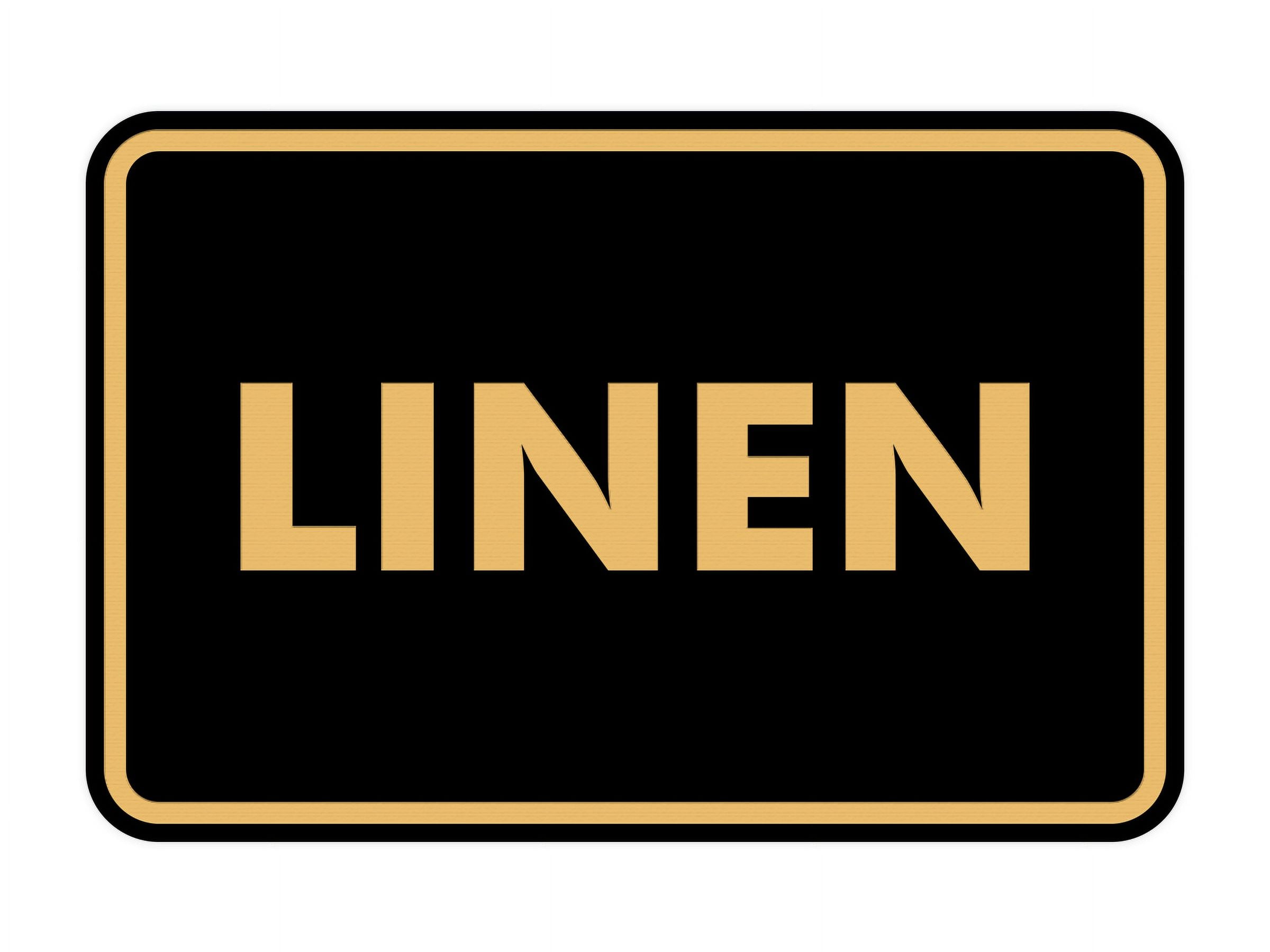 Classic Linen Sign (Black Gold) - Large - Walmart.com