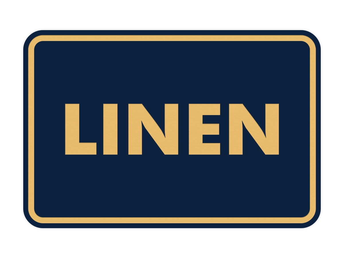 Classic Linen Sign (Navy Blue/Gold) - Large - Walmart.com
