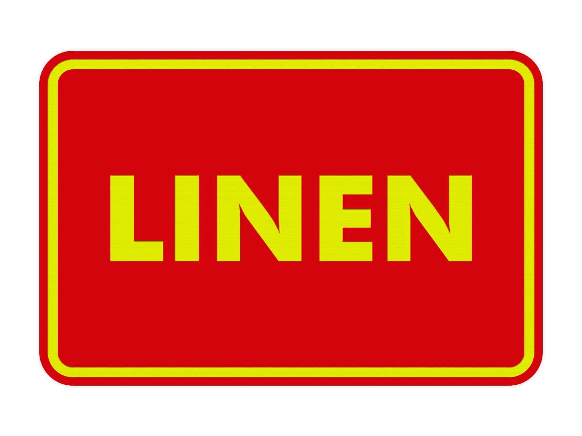 Classic Linen Sign (Red/Yellow) - Medium - Walmart.com