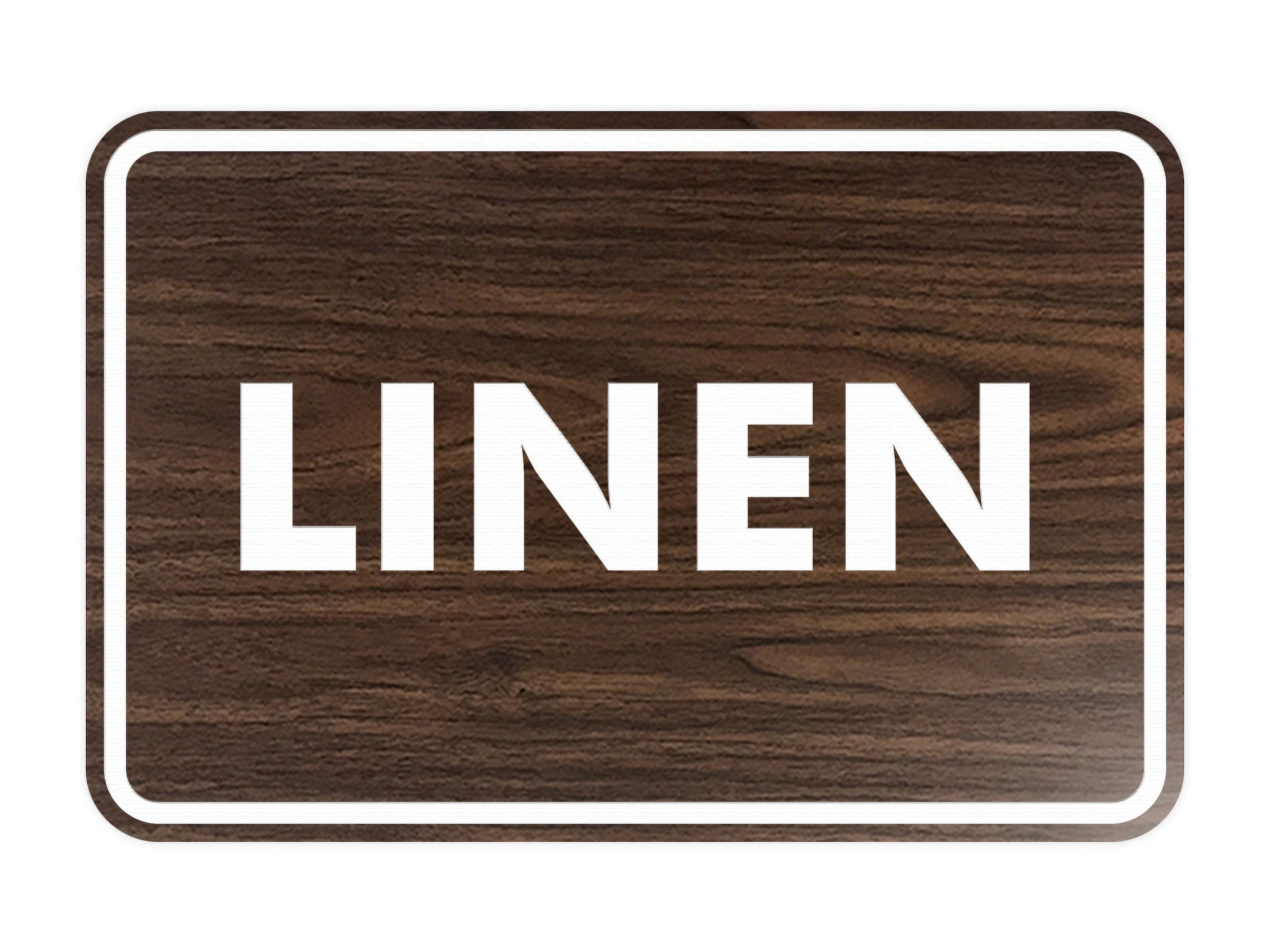 Classic Linen Sign (Walnut) - Large - Walmart.com