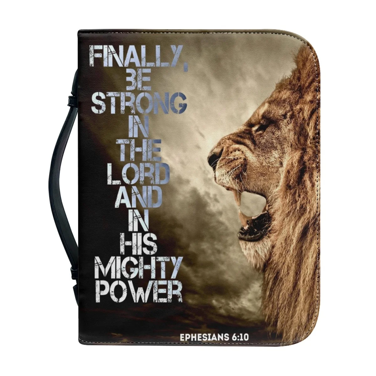 Classic Lion Bible Verse Sentence Print Bible Cover Case for Women ...