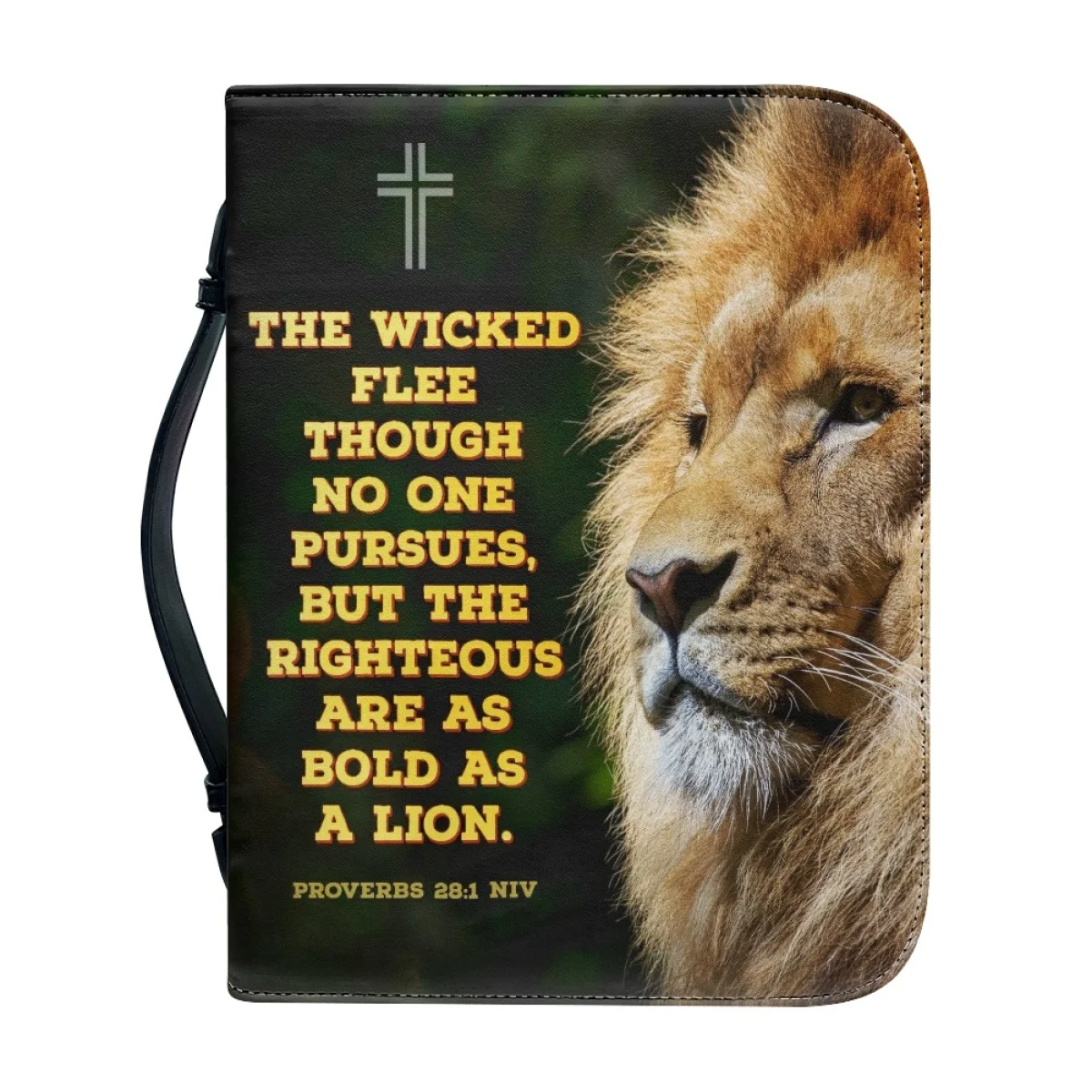 Classic Lion Bible Verse Sentence Print Bible Cover Case for Women ...