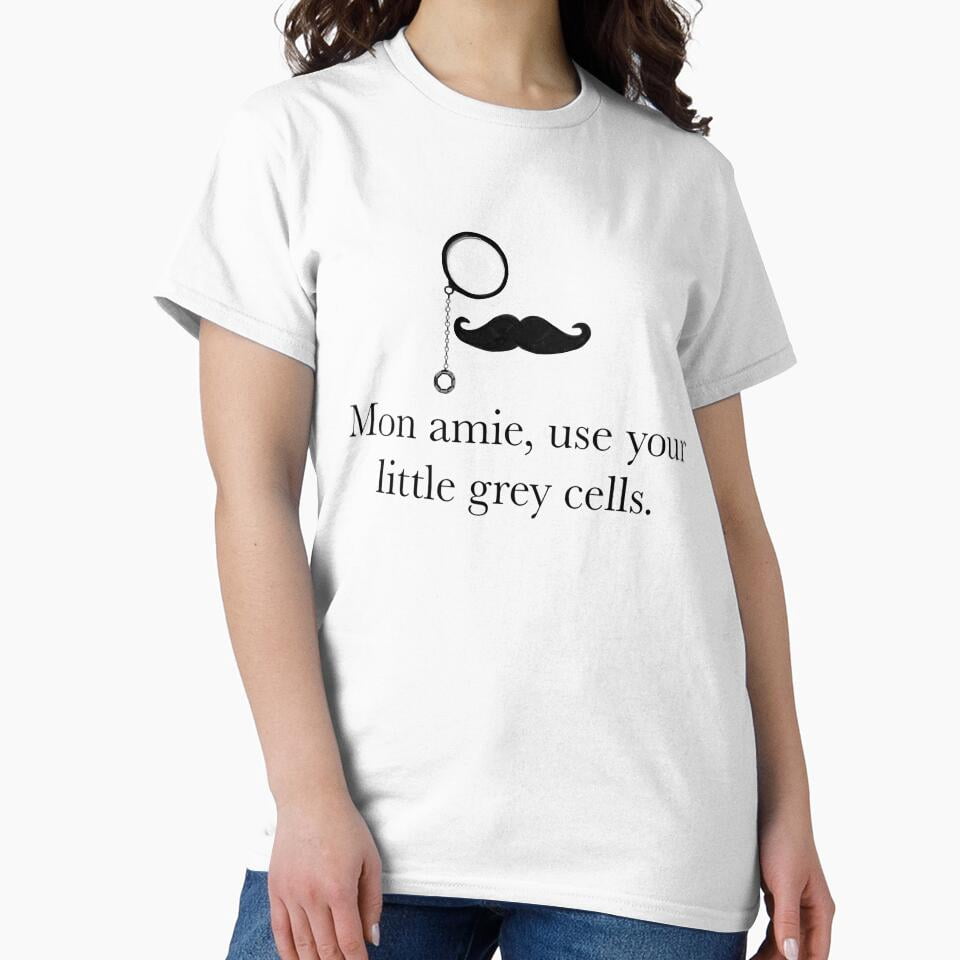 Classic Literary Belgian Detective Silhouette Art Tee T-shirt - Walmart.com