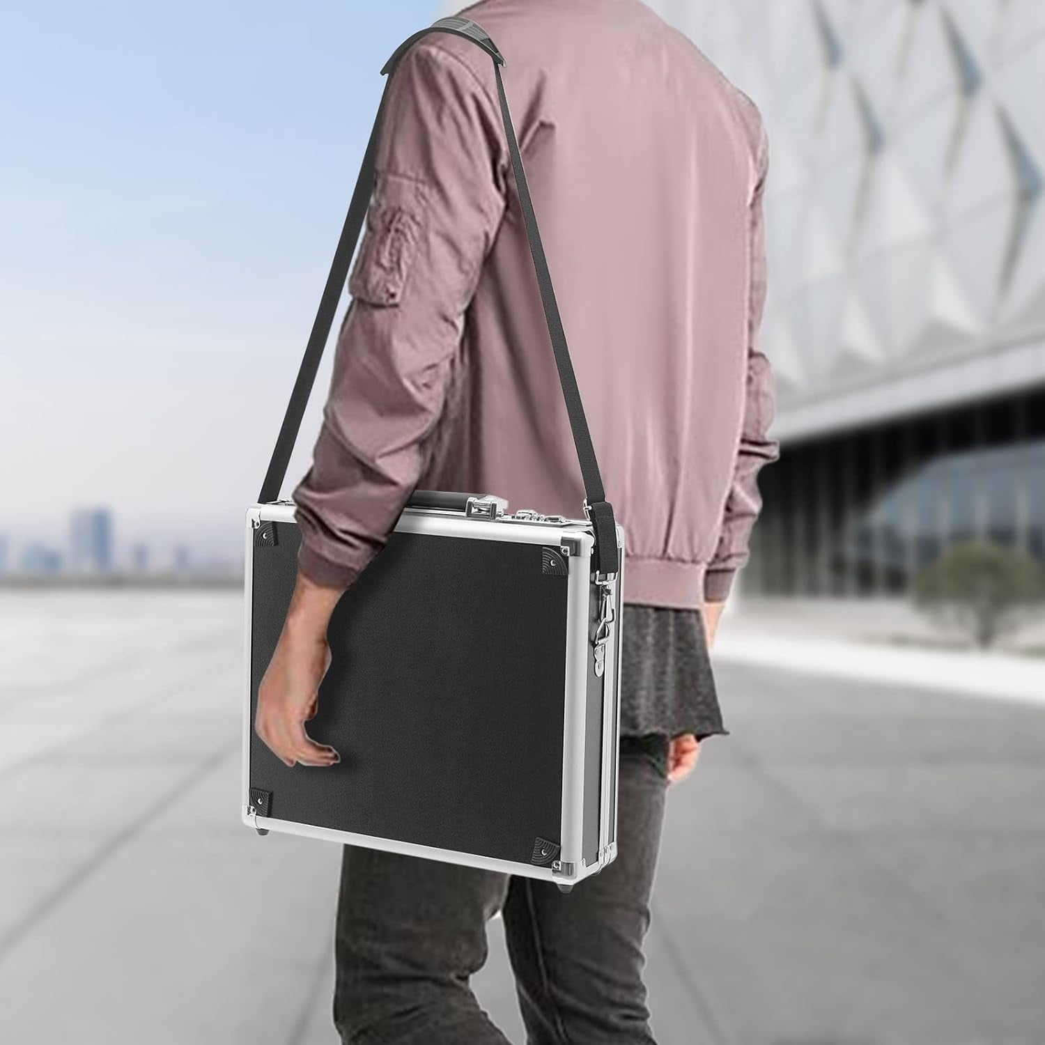 Aluminum Alloy Lockable Briefcase, Combination Laptop Case, Black ...