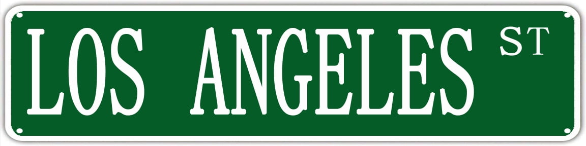 Classic Los Angeles Street Sign,Metal Road Sign For Indoor/Outdoor Home ...