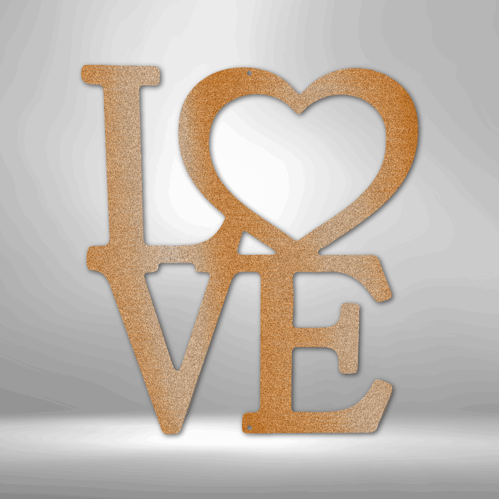Classic Love Steel Sign Laser Cut Powder Coated Home & Office Metal ...