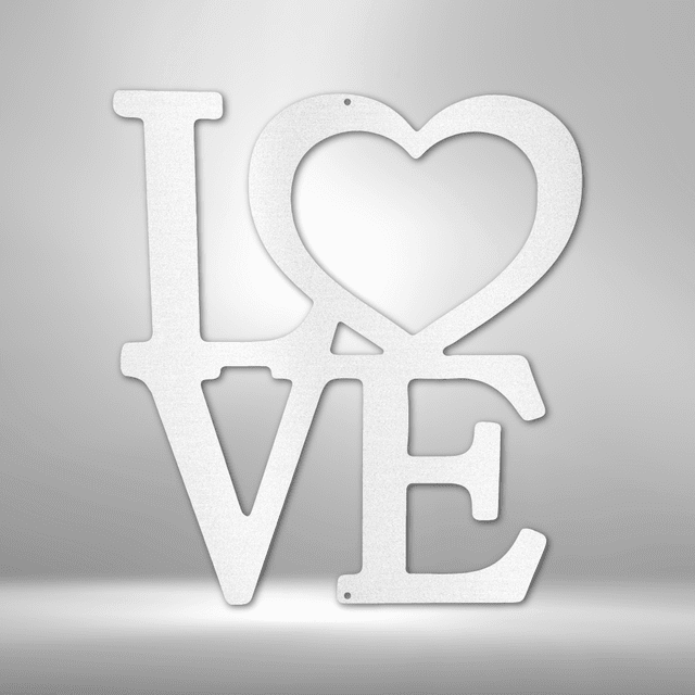 Classic Love Steel Sign Laser Cut Powder Coated Home & Office Metal ...