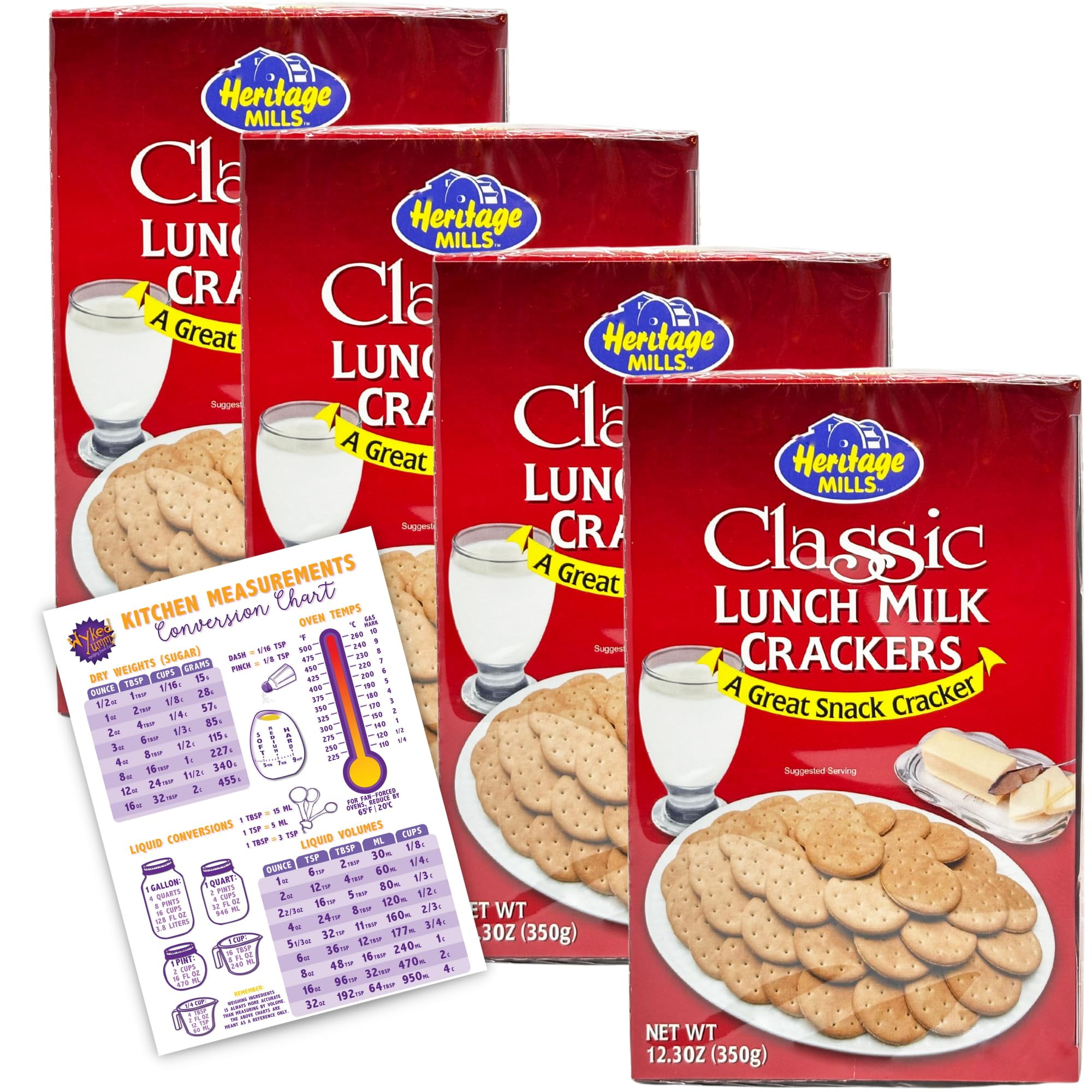 Classic Lunch Milk Crackers ZS23 Bundle with - (4) 12.3oz Boxes of ...