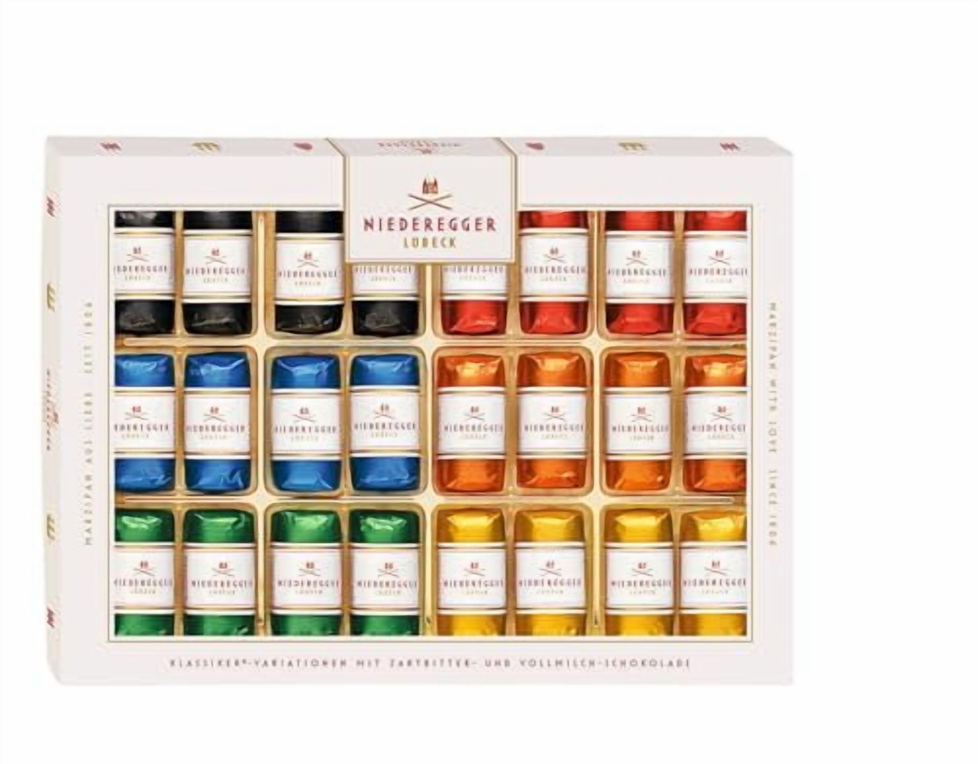 Classic Marzipan Assortment Covered with Dark & Milk Chocolate 300g ...