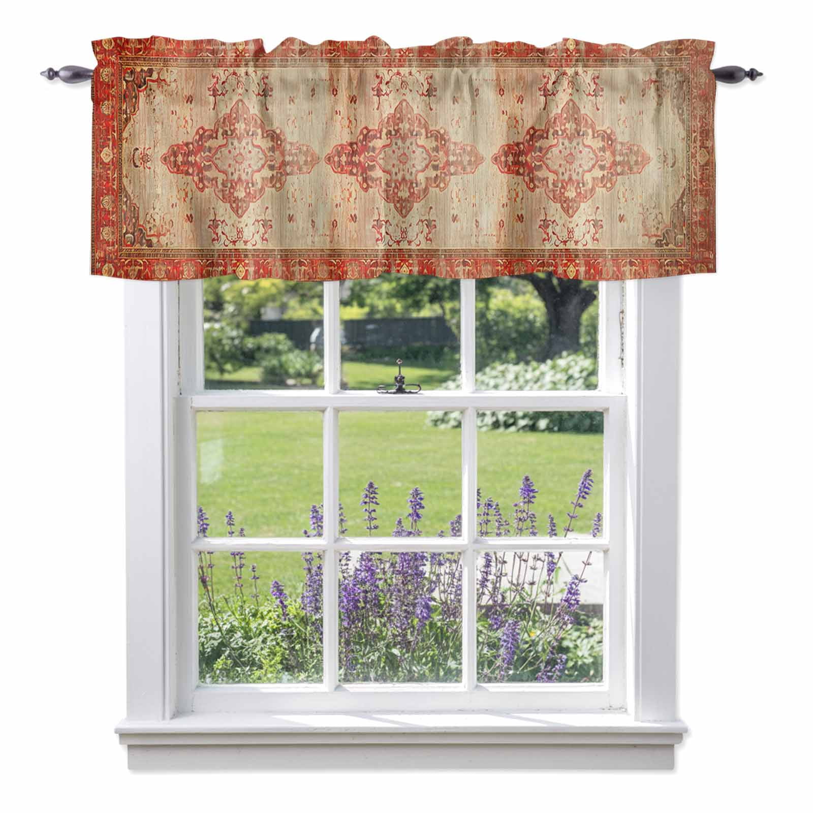 Classic Medieval Valances for Windows, Retro African Patterns Valance ...