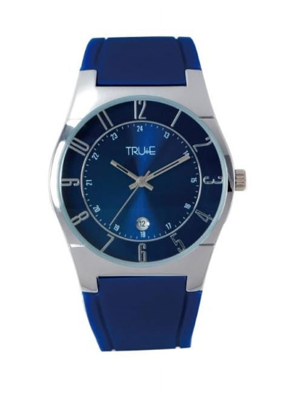 Classic Men Lather Strap Watch with Sunshine Blue Dial - Walmart.com